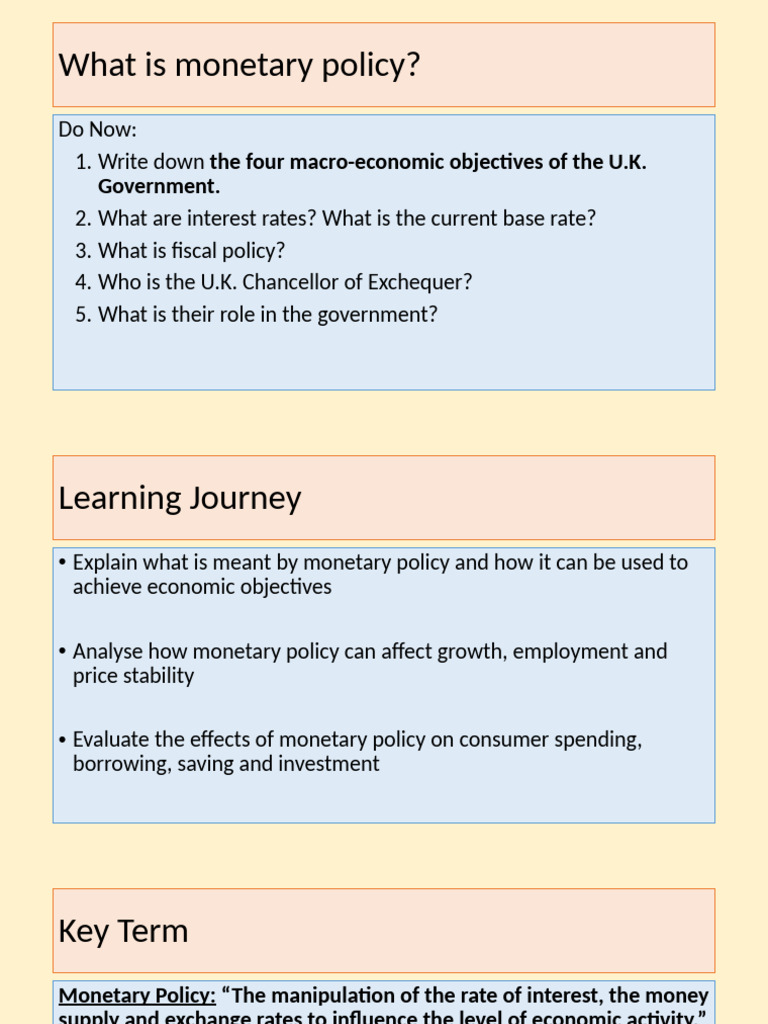3.6 Monetary Policy Part 1 - TDa | PDF | Monetary Policy | Inflation