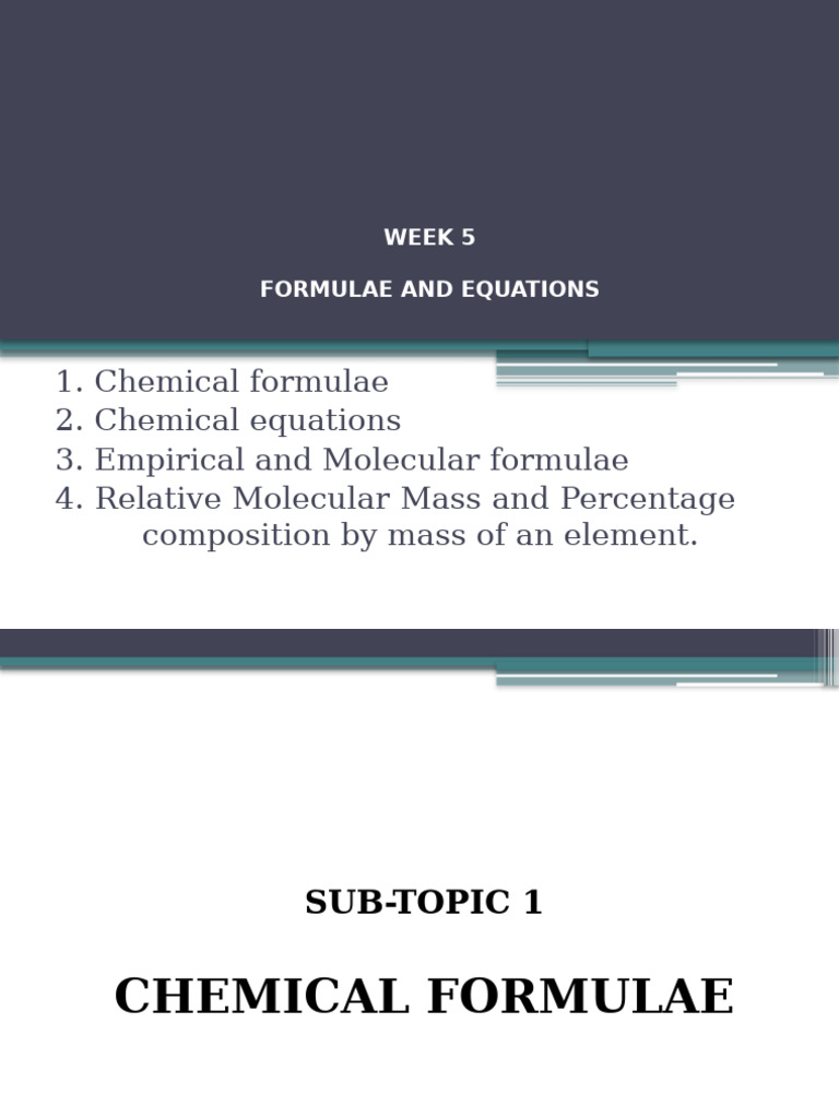 chemical formula | PDF | Oxide | Chemical Substances