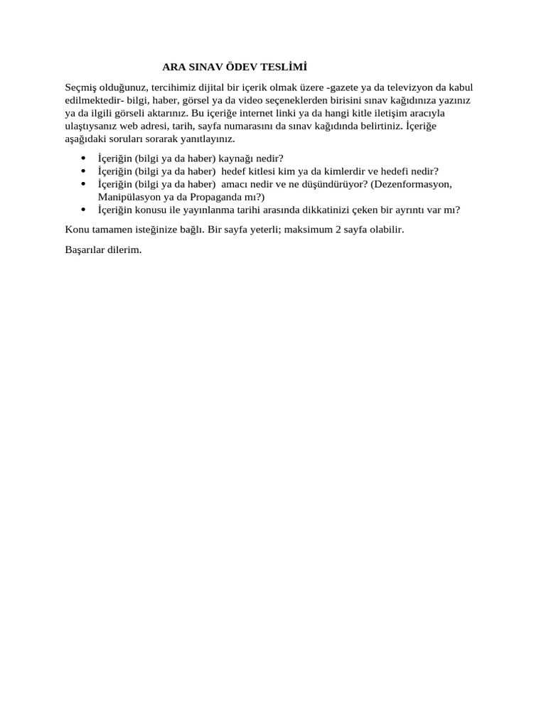 Ara Sinav | PDF