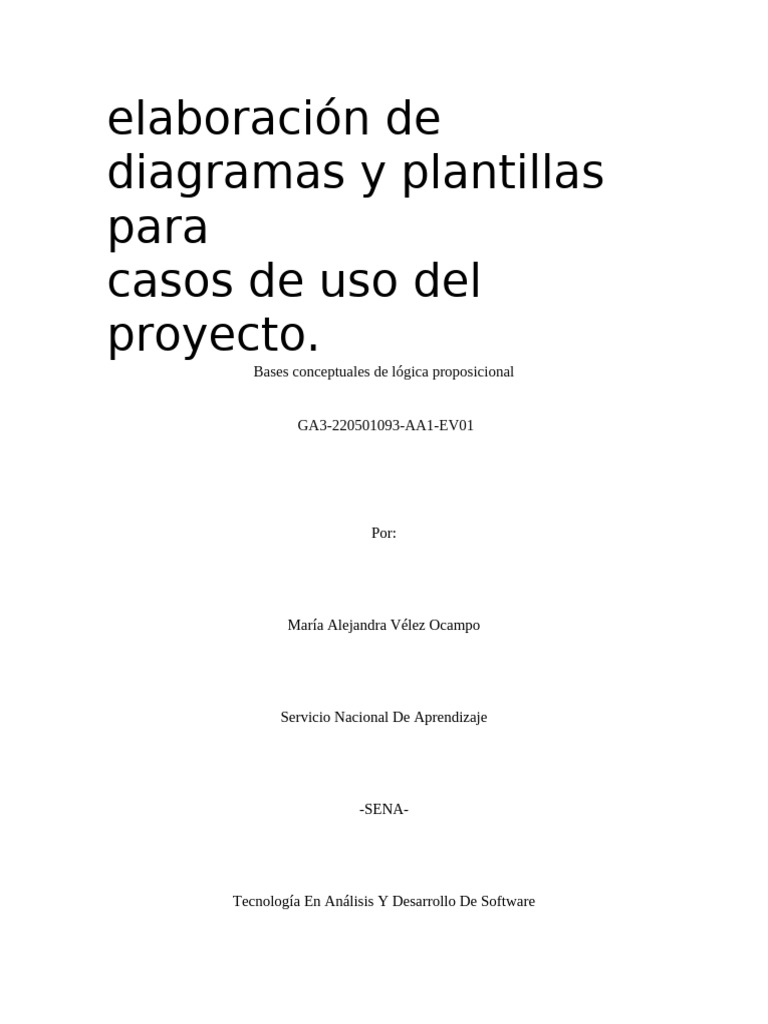Bases conceptuales de lógica proposicional GA3-220501093-AA1-EV01 | PDF