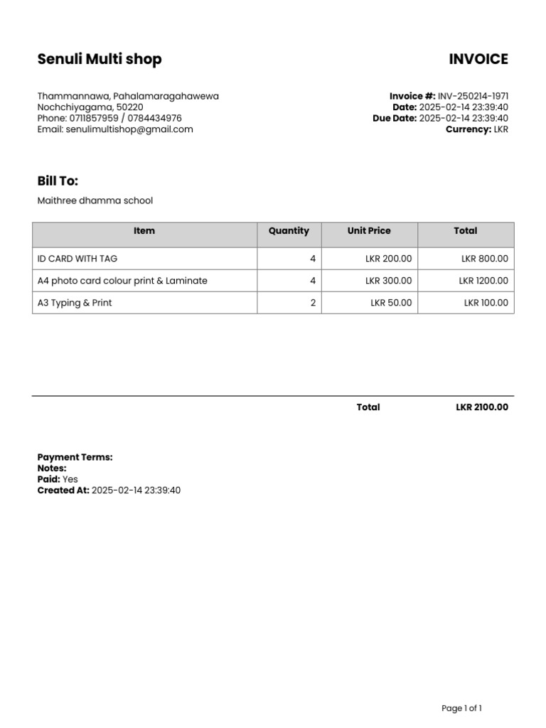 KDJ - Inv 250214 1971 | PDF