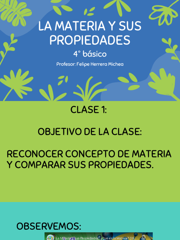 La Materia y Sus Propiedades | PDF