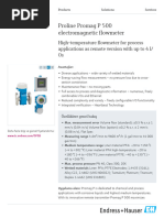 Endress-Hauser Proline Promag P 300 5P3B EN | PDF | Flow Measurement ...