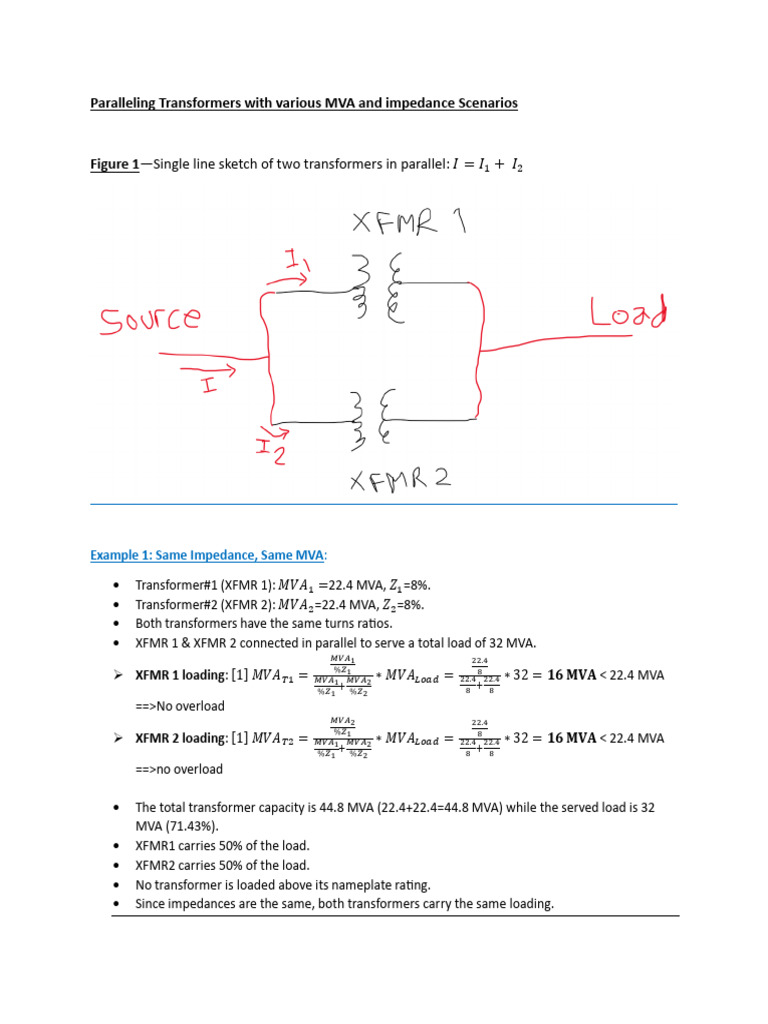 Paralleling Transformers: MVA & Impedance Analysis | PDF | Transformer ...
