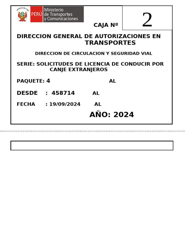 ROTULO CAJA - Diplomaticos. | PDF