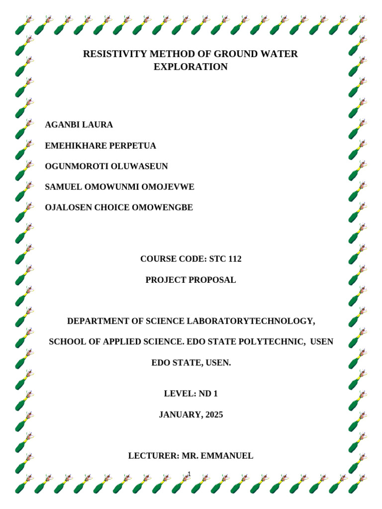 laura work | PDF | Groundwater | Aquifer