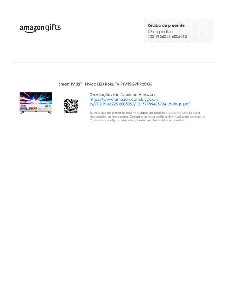 Amazon Gift Receipt | PDF