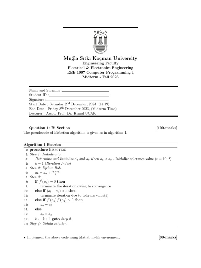 Midterm LATEX 2023 (4) | PDF | Mathematical Analysis | Computer Programming