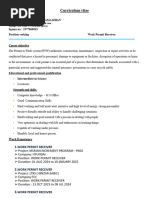 WORK PERMIT RECEIVER RESUME Latest | PDF