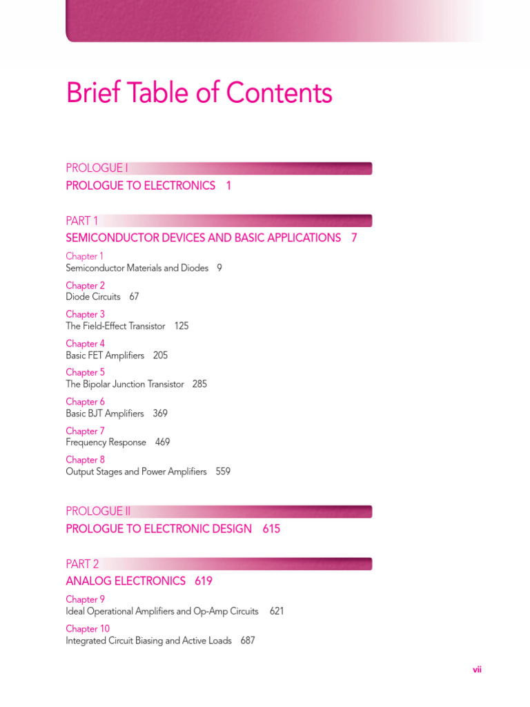 Brief Table of Contents: Prologue I | PDF