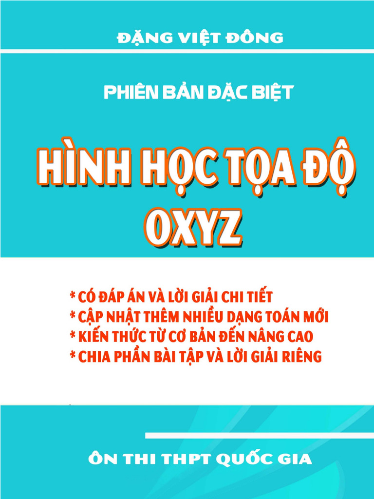 Hình Học Tọa Độ Oxyz | PDF