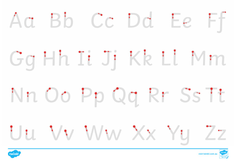 Letter Formation Handwriting Alphabet - UpperCase and Lowercase | PDF