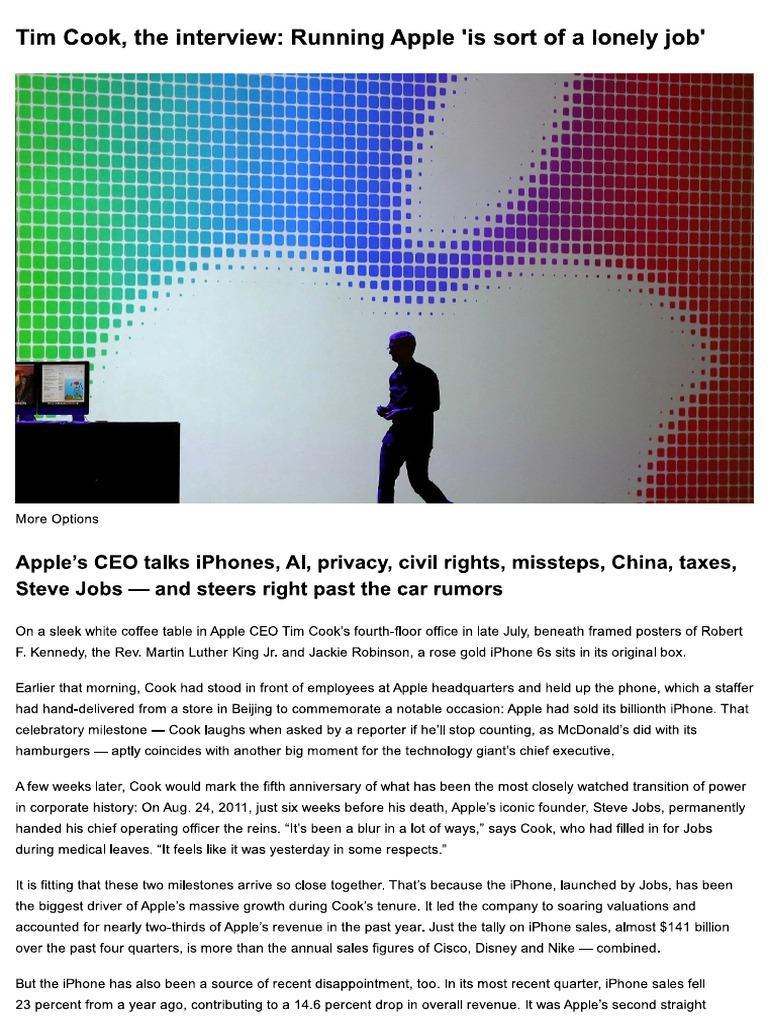 Tim Cook - Running Apple | PDF