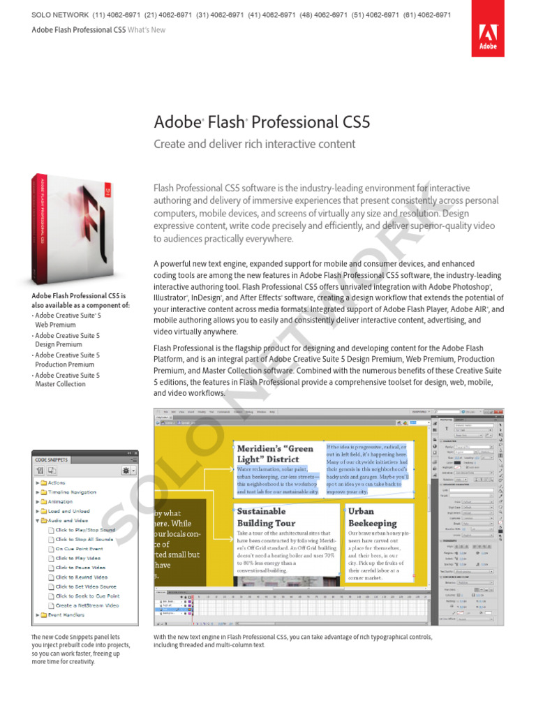Adobe Flash Professional CS5 | PDF | Adobe Flash | Adobe Creative Suite