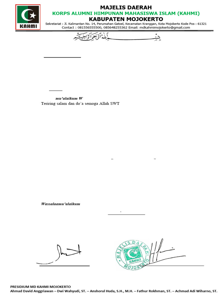 Surat No. 022 - Undangan KFJS | PDF