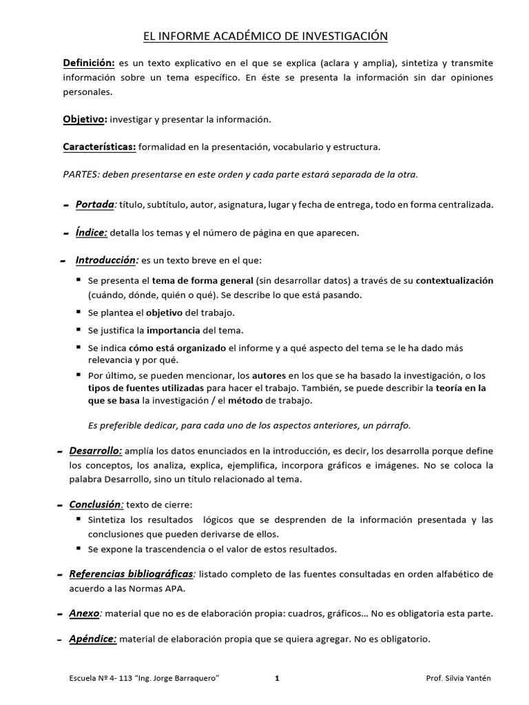 Pasos para escribir un informe acad-mico de investigaci-n | PDF | Citación | Estilo apa