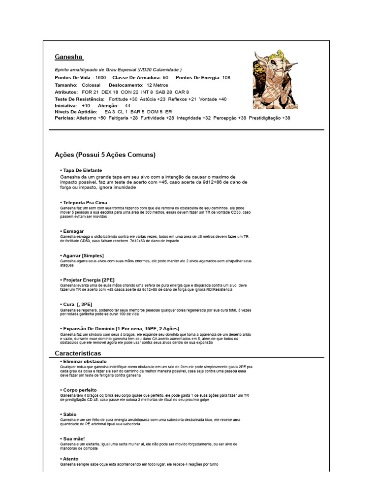 Ganesha - Ficha Final | PDF