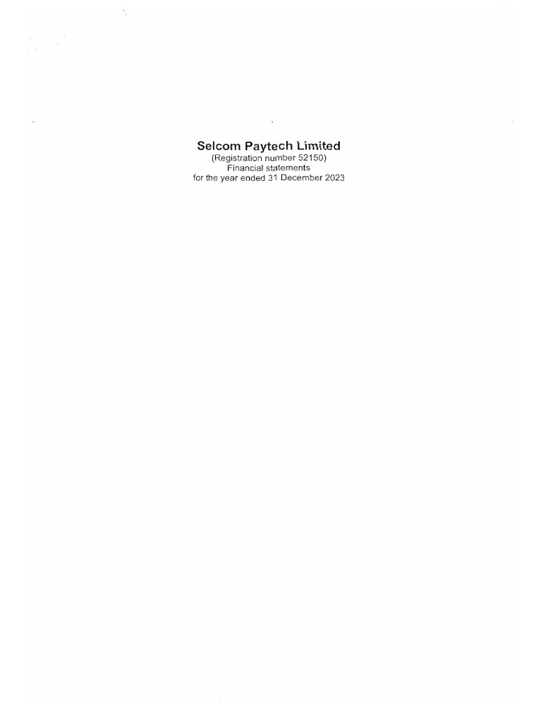 Signed Accounts - Selcom Paytech Limited - 2023 | PDF