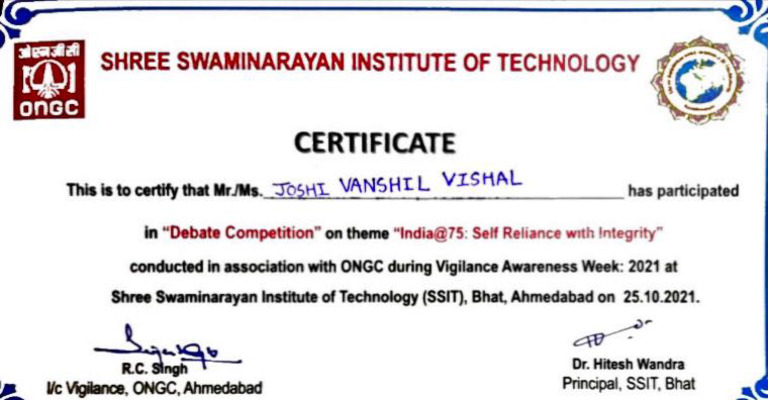 Debate Certificate Ssit | PDF