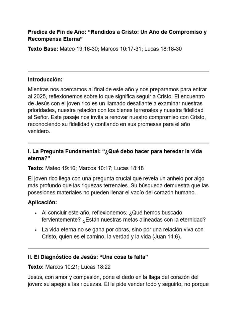 Un Año de Compromiso y Recompensa Eterna | PDF | Cristo (título) | Vida ...