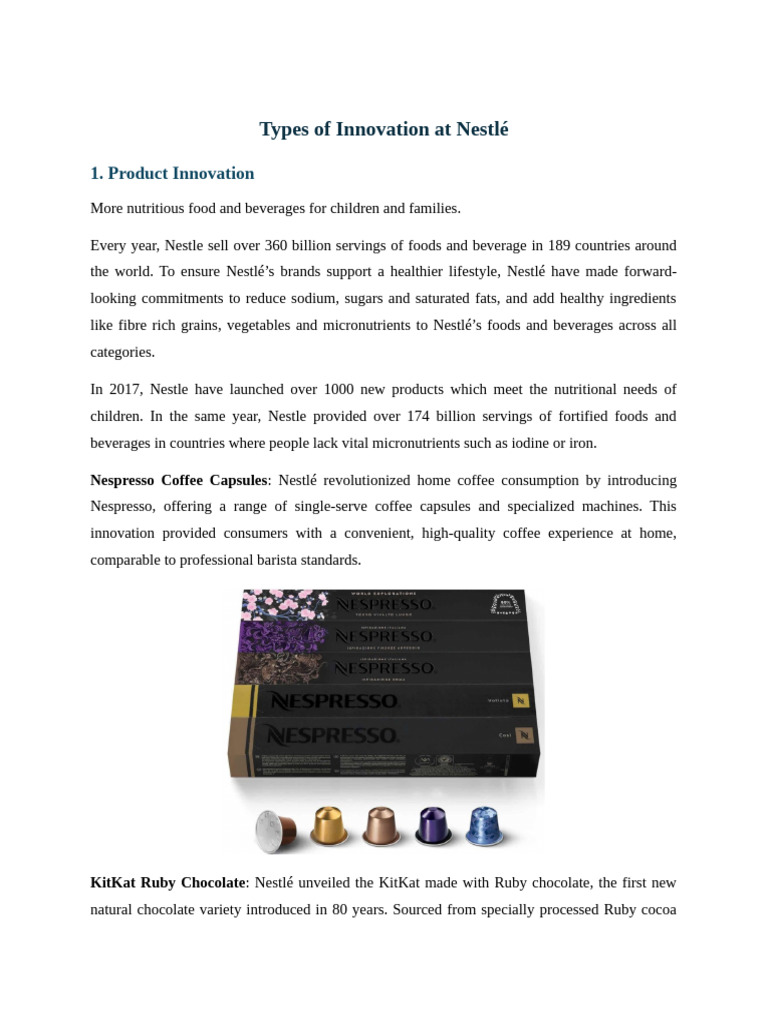 Nestle Types of Innovation_Rahim | PDF | Chocolate | Nestlé