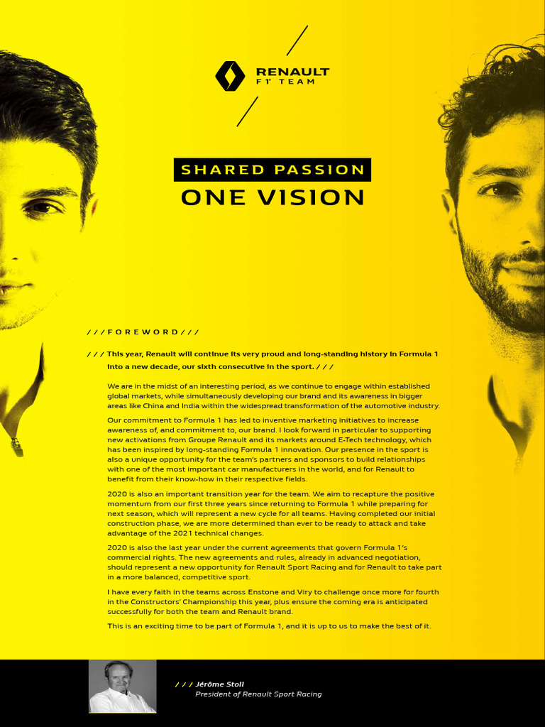 Renault Press Pack 2020 | PDF | Formula One | Auto Racing Series