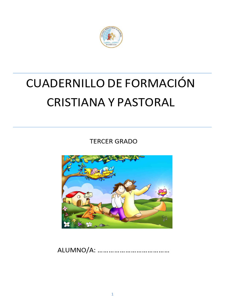 Cuadernillo de Formación Cristiana Tercer Grado | PDF | María, madre de ...
