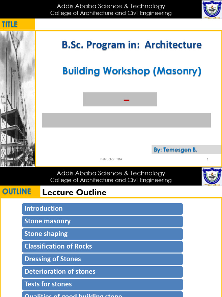 Lecture -4 (BW) Student | PDF | Masonry | Rock (Geology)