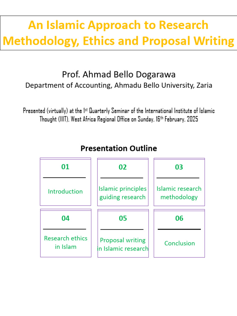 Islamic Research Methodology and Ethics | PDF | Methodology ...