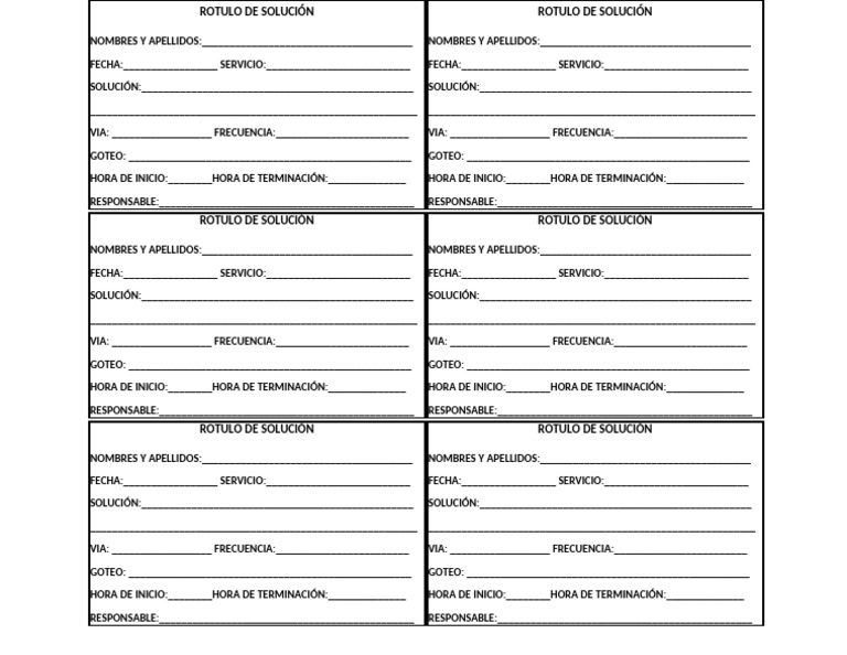 Rotulo de Solución | PDF
