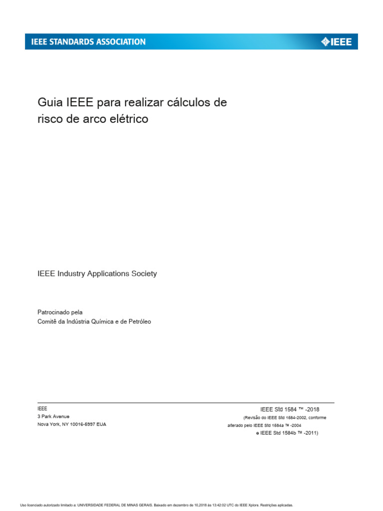 IEEE STD 1584-2018 - IEEE GUIDE FOR PERFORMING ARC-FLASH HAZARD ...
