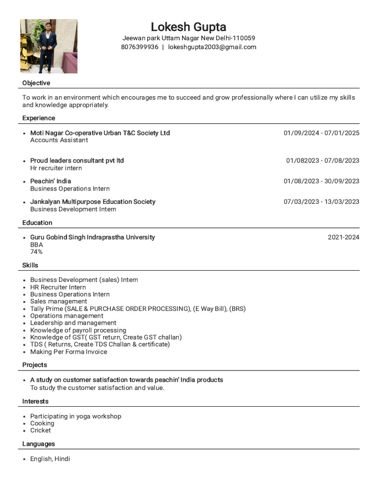 CV Lokesh Gupta | PDF