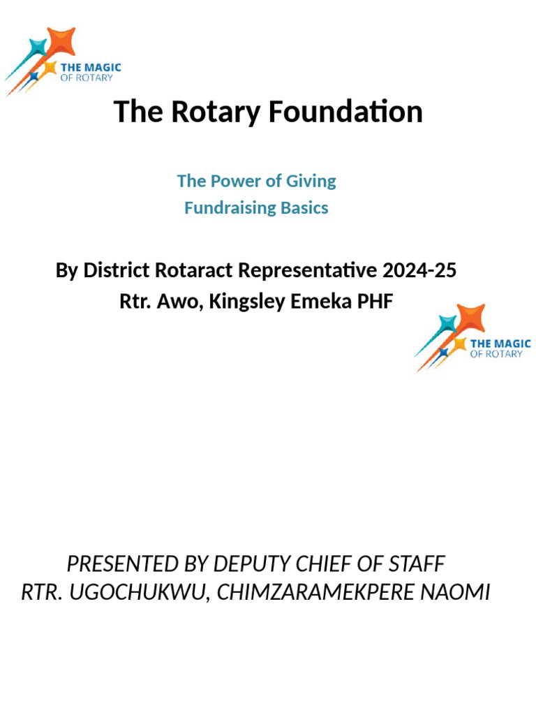 Fundraising for The Rotary Foundation | PDF | Fundraising | Public Health