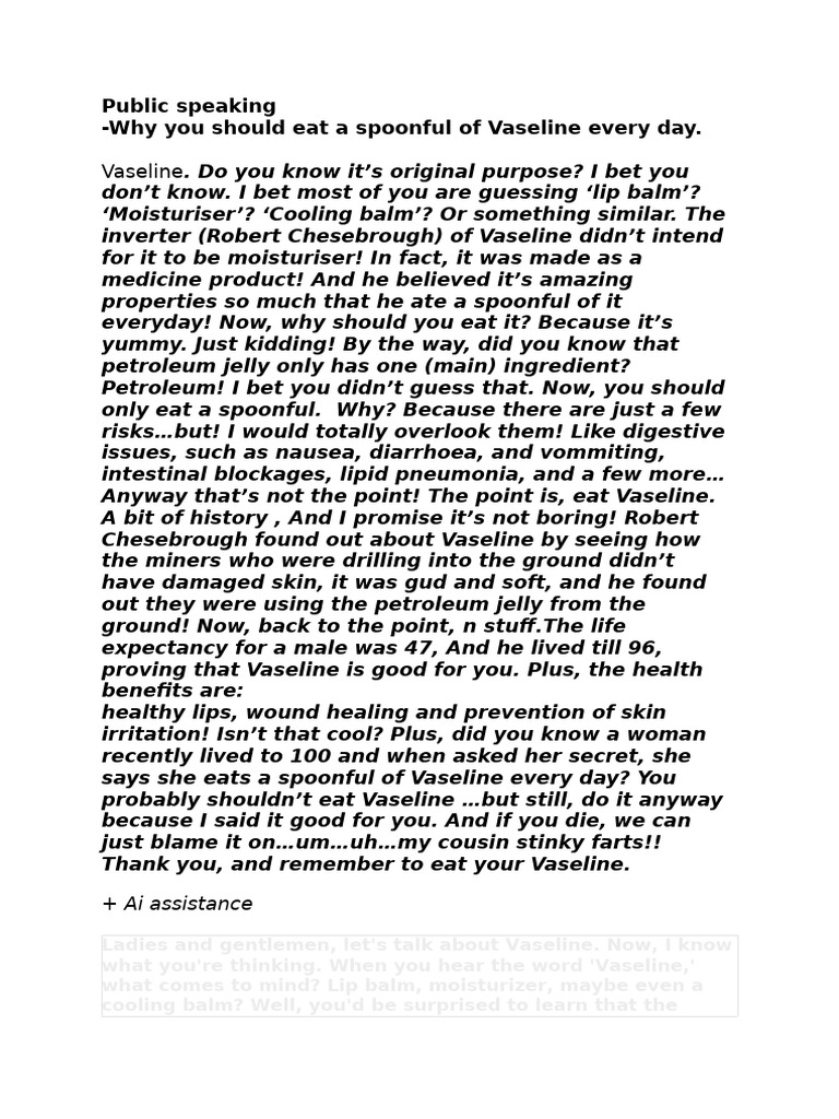 A Public Speaking Example | PDF