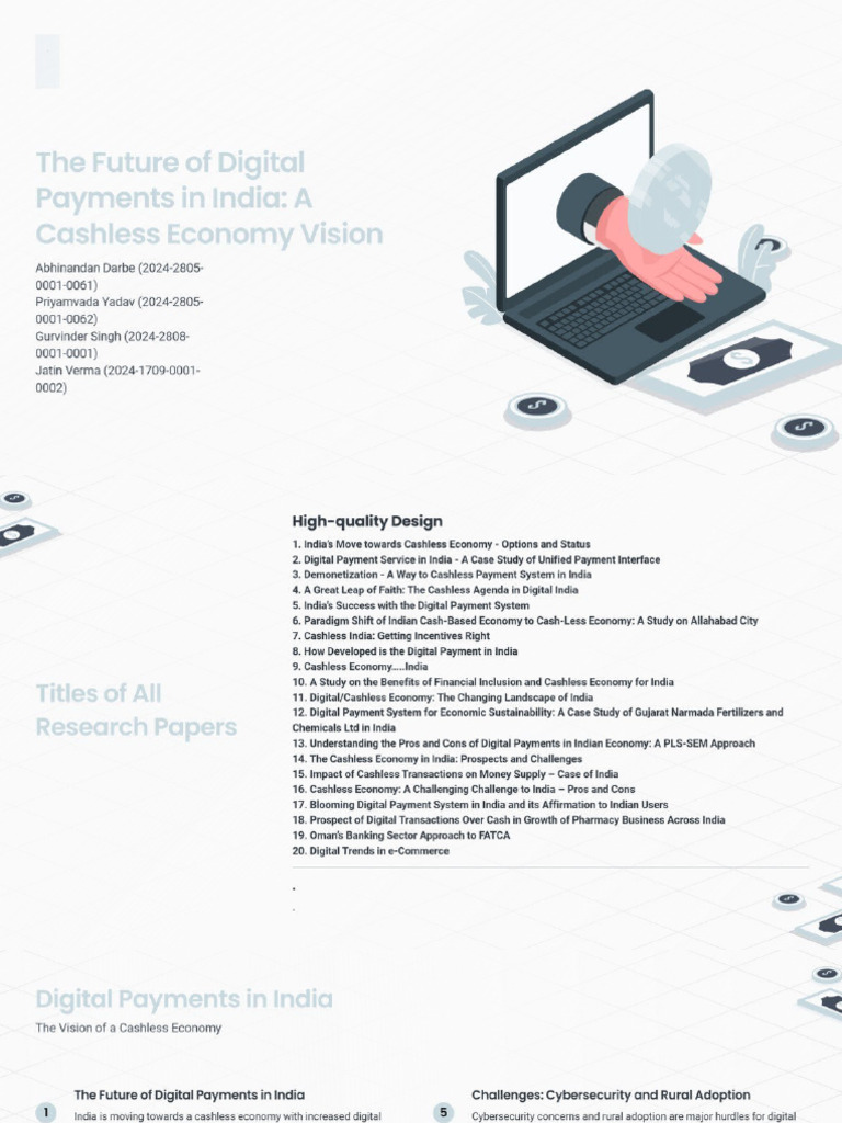Research Papers On Cashless Economy in India PDF | PDF
