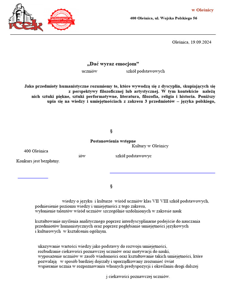 Konkurs-Humanistyczny-1-1 | PDF