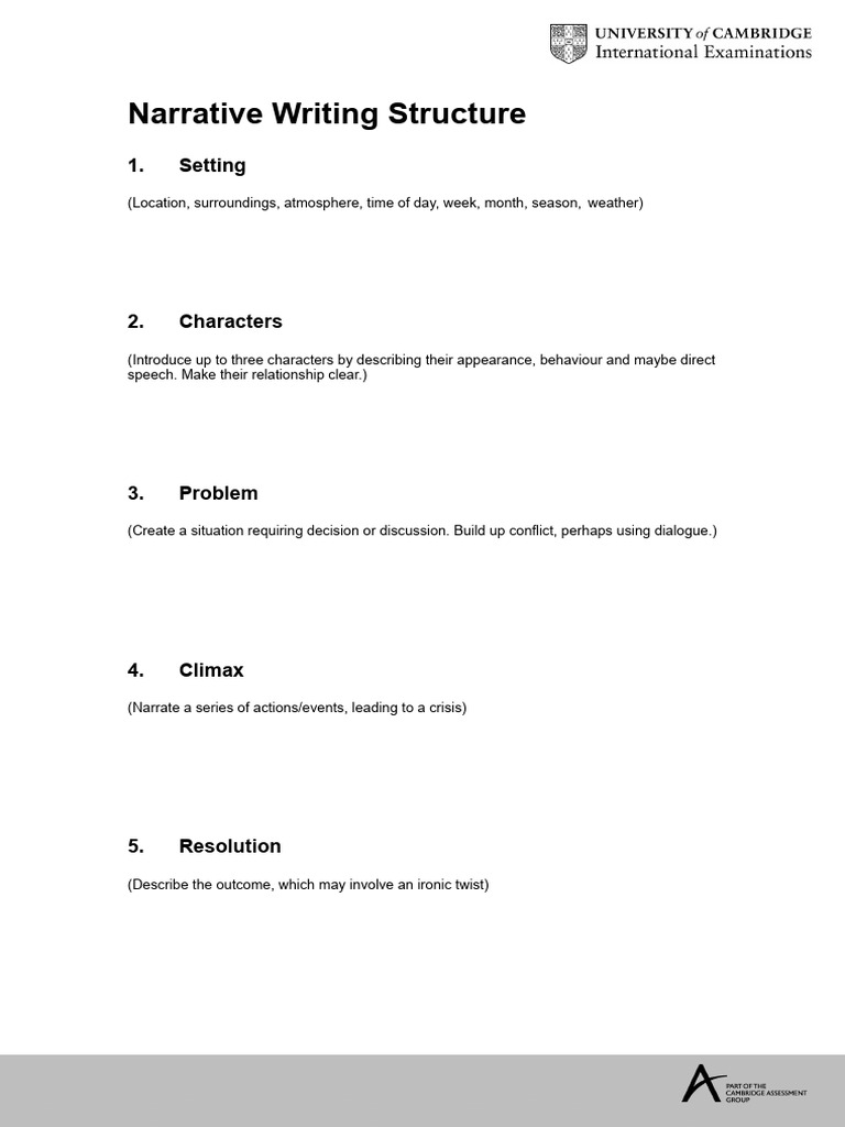 Narrative Writing Structure | PDF