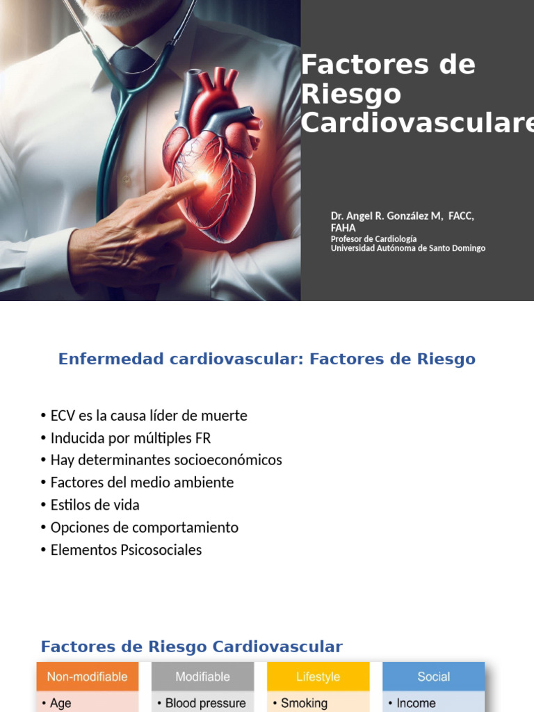 1.factores de Riesgo CV | PDF | Enfermedades y trastornos humanos | Enfermedades y trastornos