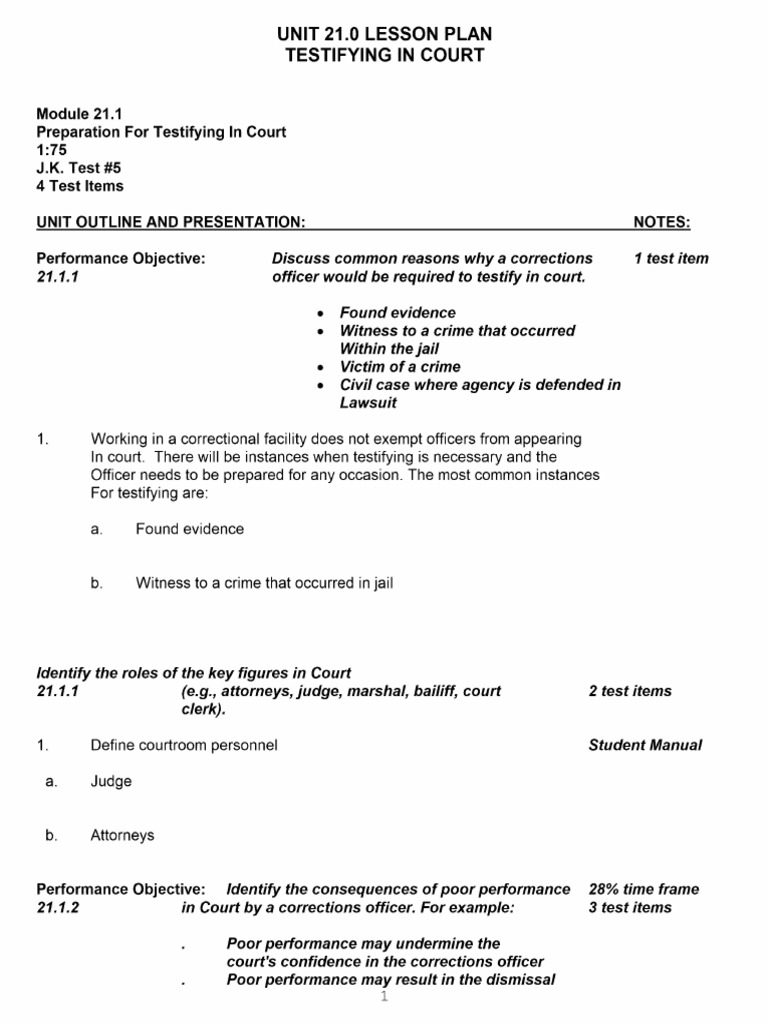 Court Testimony Preparation Guide | PDF | Witness | Legal Procedure