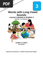 Long Vowel O Words List | PDF