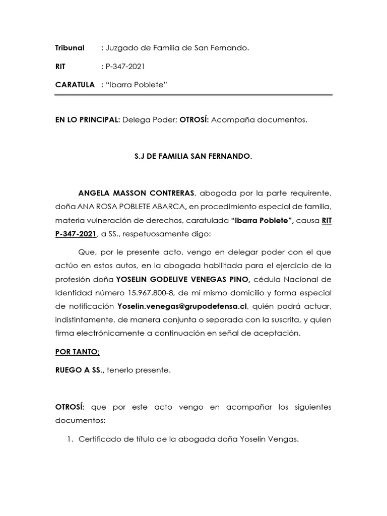 Delega Poder Familia | PDF