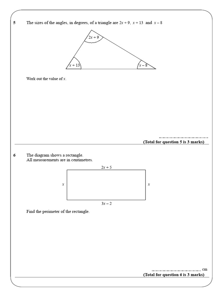 4-forming-and-solving-equations | PDF | Rectangle | Triangle