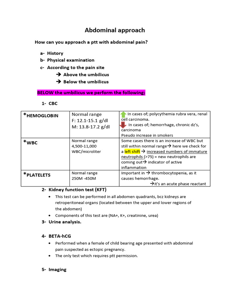 Abdominal Approach | PDF | Abdomen | Kidney