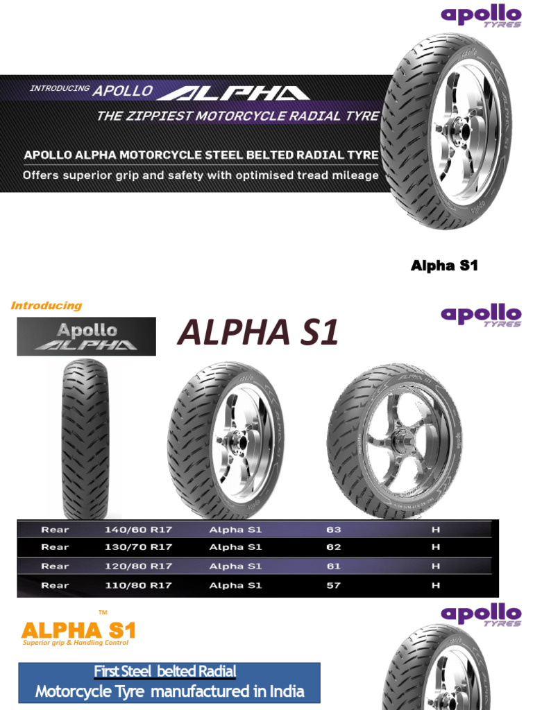 Apollo Alpha S1 Series | PDF | Fuel Economy In Automobiles | Tire