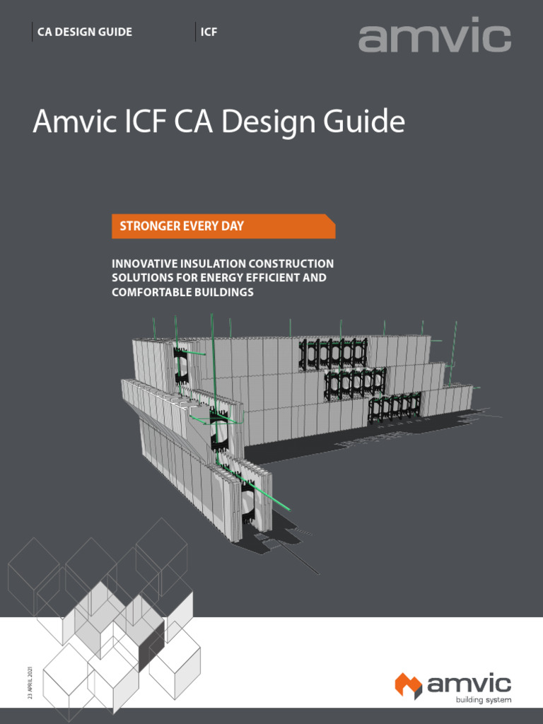 Amvic ICF CA Design Guide | PDF | Concrete | Beam (Structure)