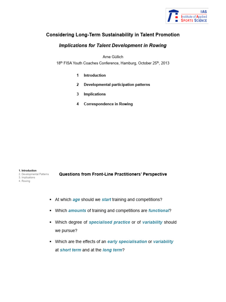 Considering Long-Term Sustainability in Talent Promotion - Implications ...