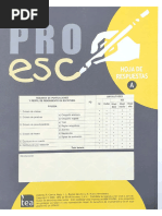 PROESC Normas de Aplicación, Corrección y Puntuación | PDF | Lingüística | Ciencia cognitiva