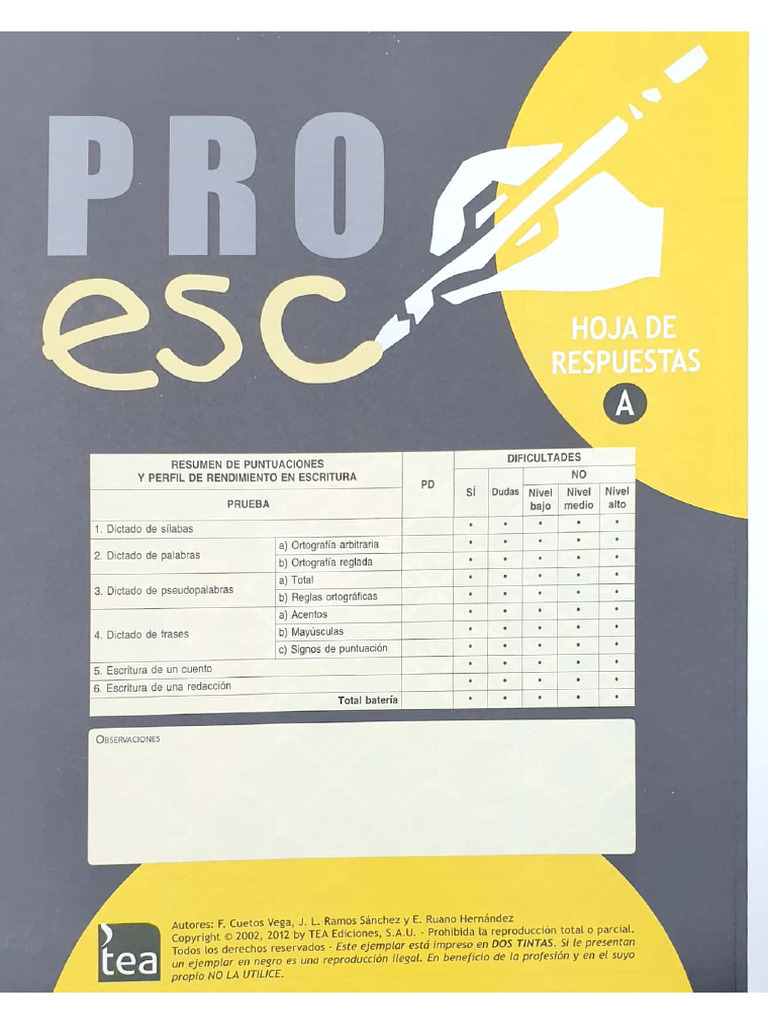 Cuadernillo ProESC | PDF