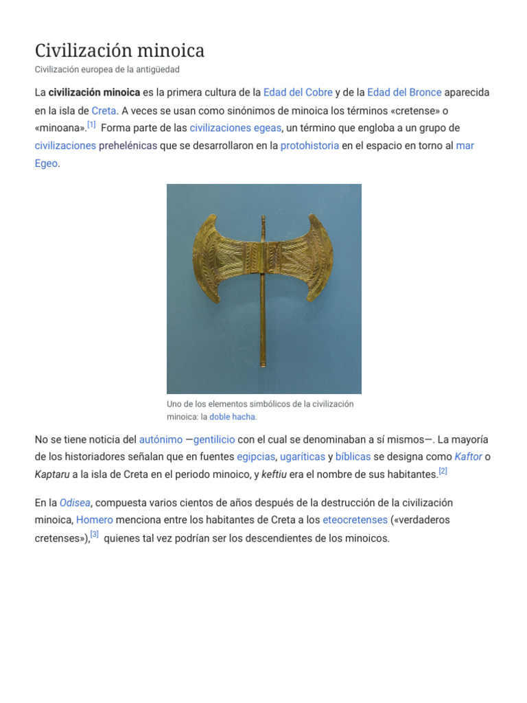 Civilización minoica - Wikipedia, la enciclopedia libre | PDF | Grecia ...