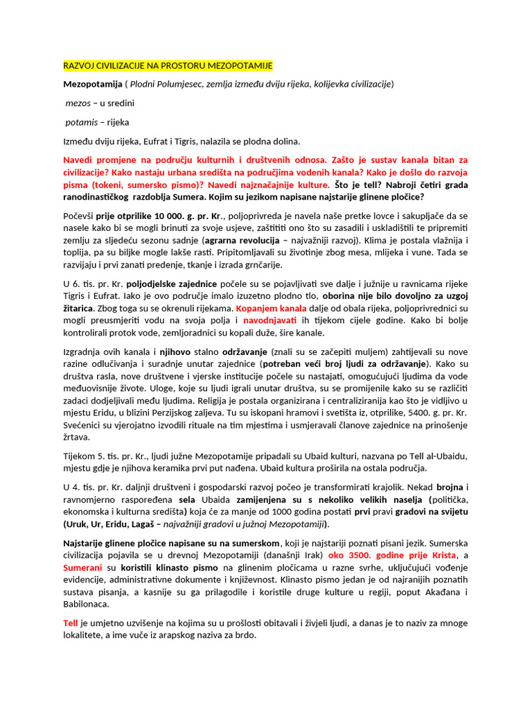 Prapovijest (2. Kolokvij) | PDF